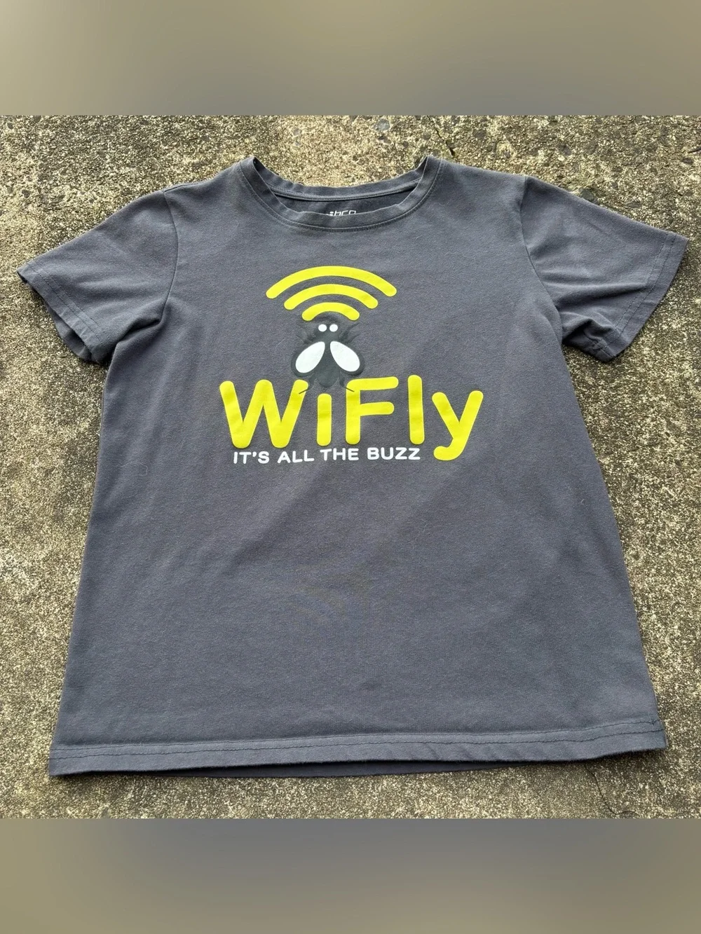bcg | Shirts & Tops | Bcg Charcoal Kids Wifly Tee With Yellow Graphic ...